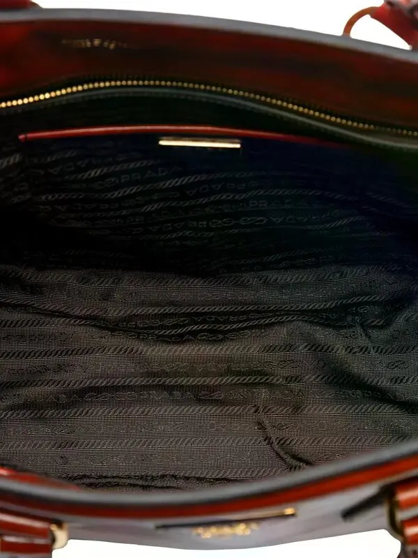Prada Spazzolato Parabole Tote Bag - Brown