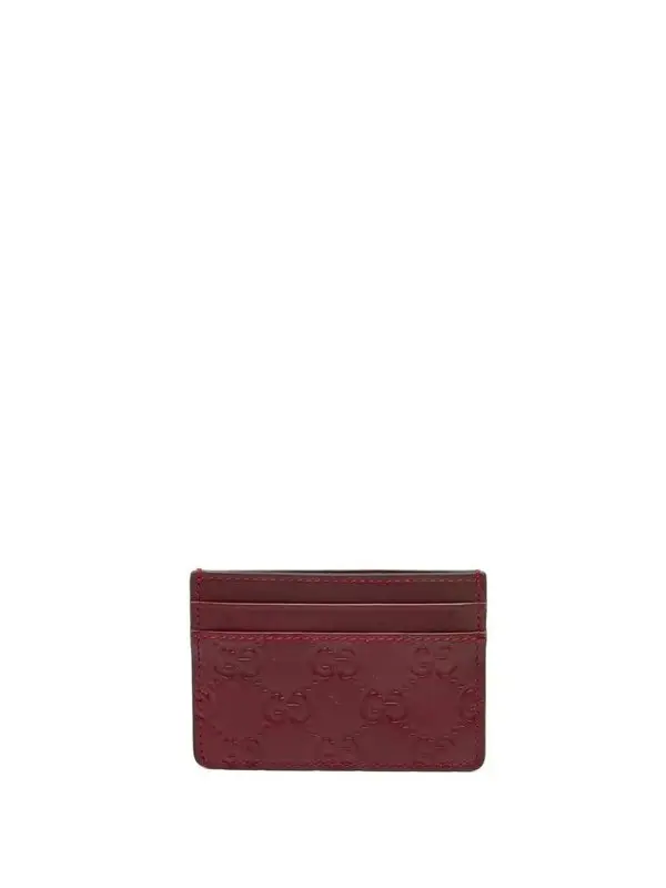 Gucci 2016-2026 Guccissima Card Holder - Red