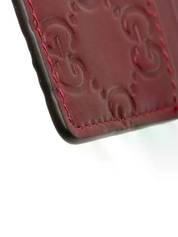 Gucci 2016-2026 Guccissima Card Holder - Red