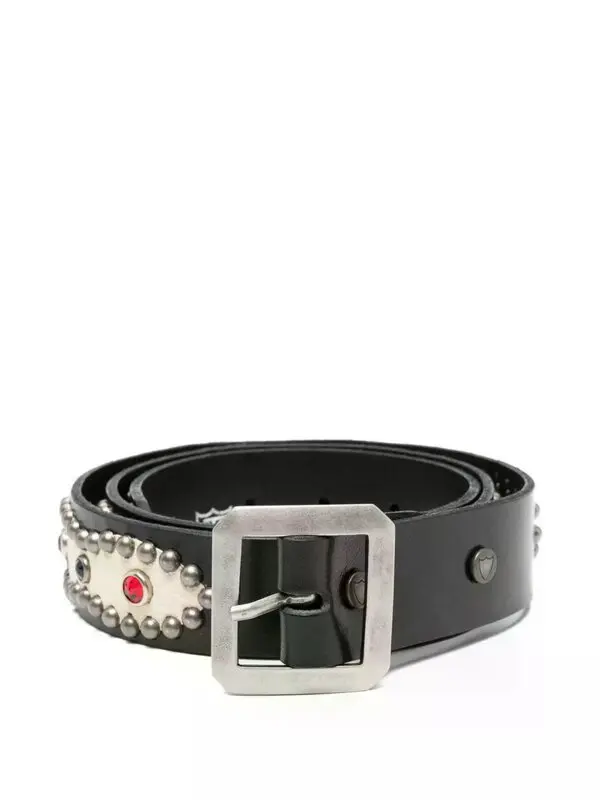 HTC LOS ANGELES American Embellished Buckle Belt - Black
