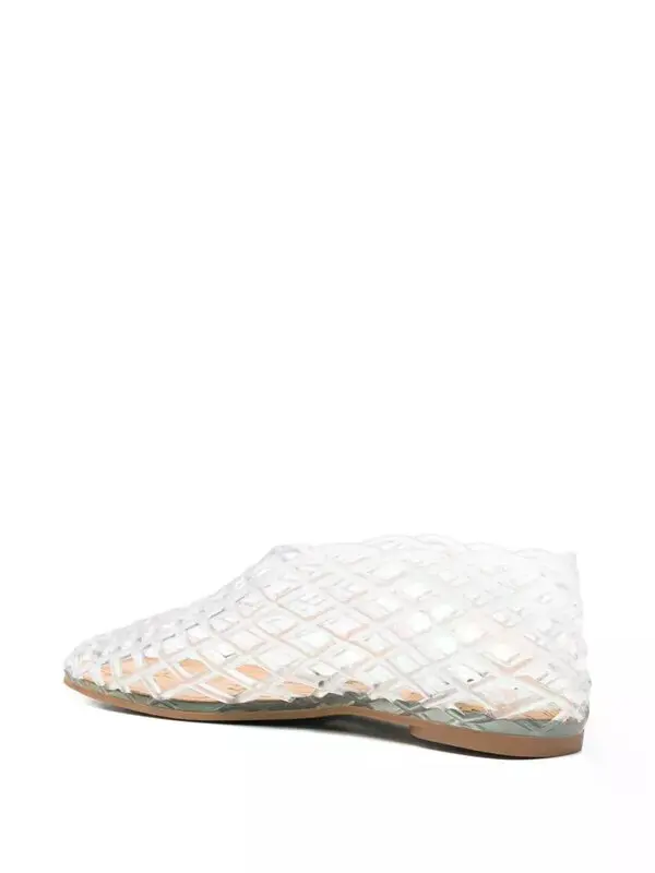 LA PISCINE Perforated Ballet Flats - White