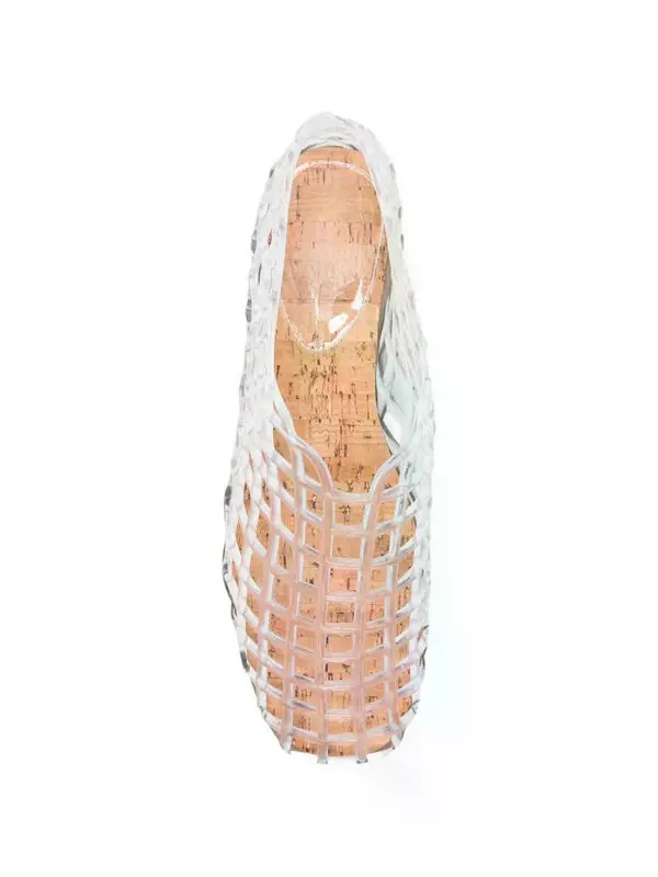 LA PISCINE Perforated Ballet Flats - White
