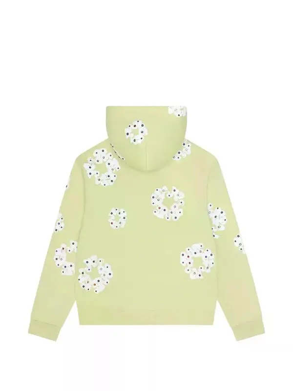 DENIM TEARS Wreath Rhinestone Zip-up Hoodie