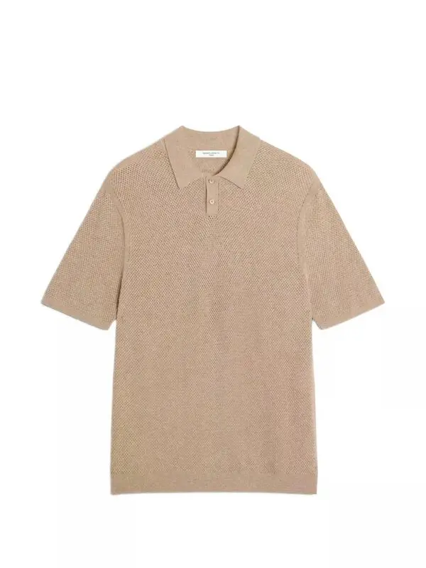 Maison Kitsuné Textured Knit Short-sleeve Polo Shirt