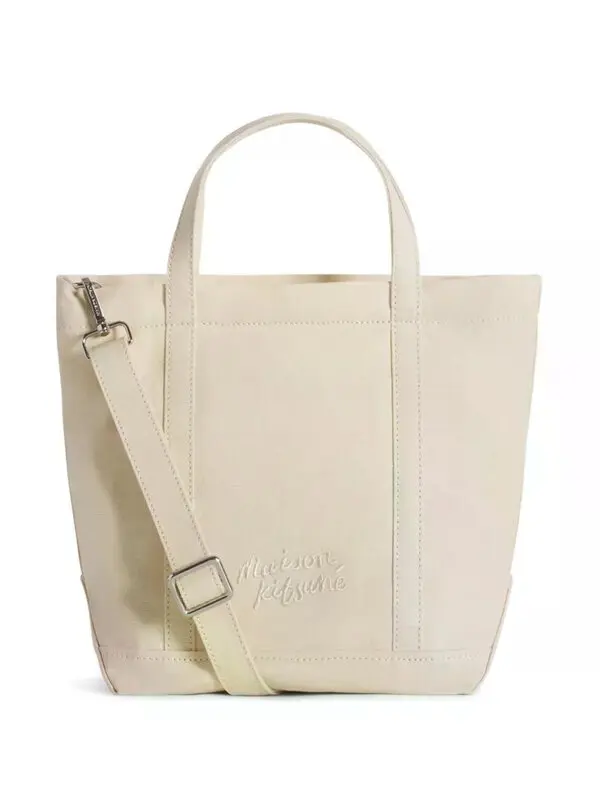 Maison Kitsuné Fox Head Small Tote Bag - Neutrals