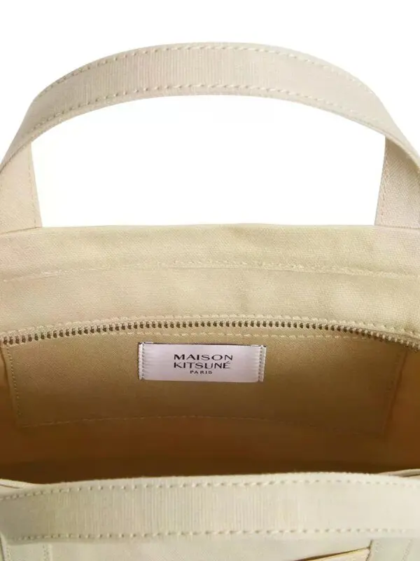 Maison Kitsuné Fox Head Small Tote Bag - Neutrals