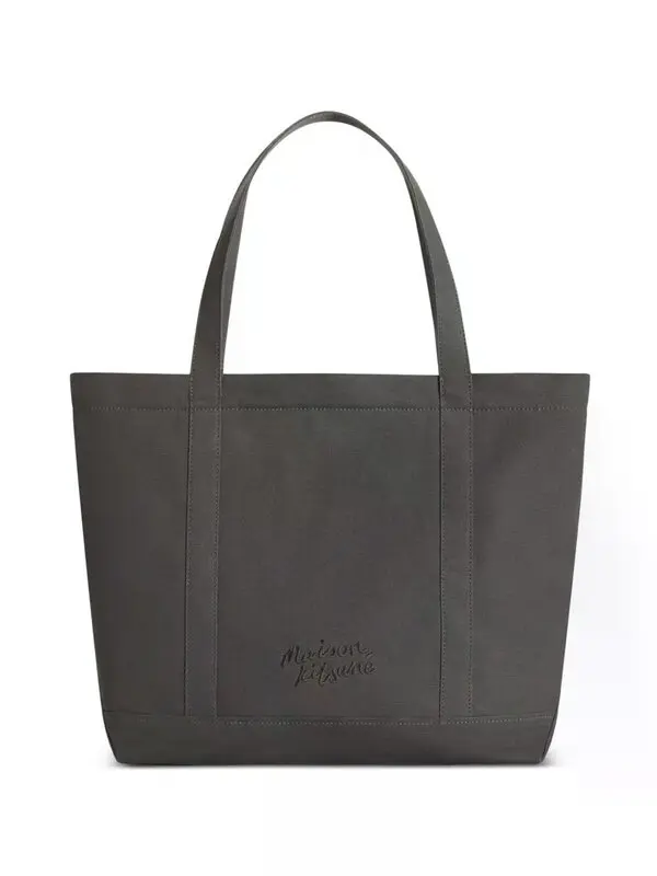 Maison Kitsuné Large Fox Head Tote Bag - Grey