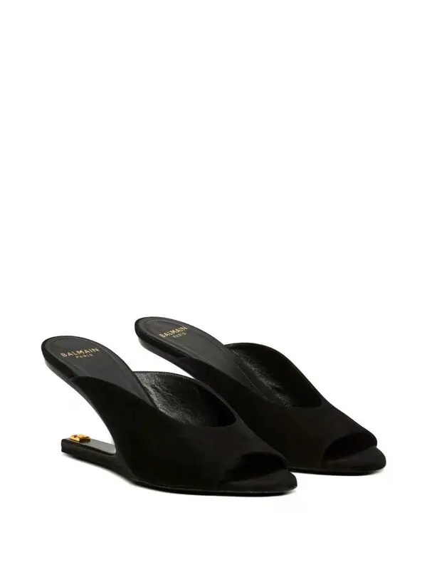 Balmain Open-toe Mule Sandals - Black
