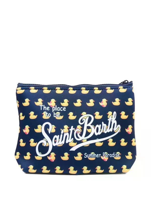 MC2 SAINT BARTH Duck Graphic Zip Pouch - Blue