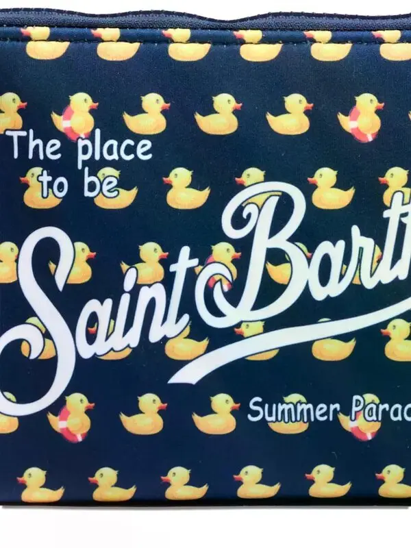 MC2 SAINT BARTH Duck Graphic Zip Pouch - Blue