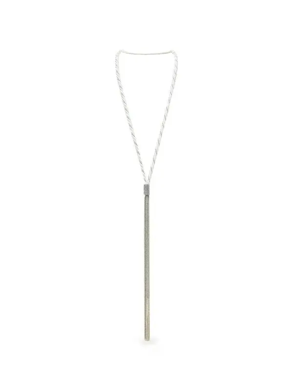 Peserico Punto Luce Chain Tassel Necklace - Silver