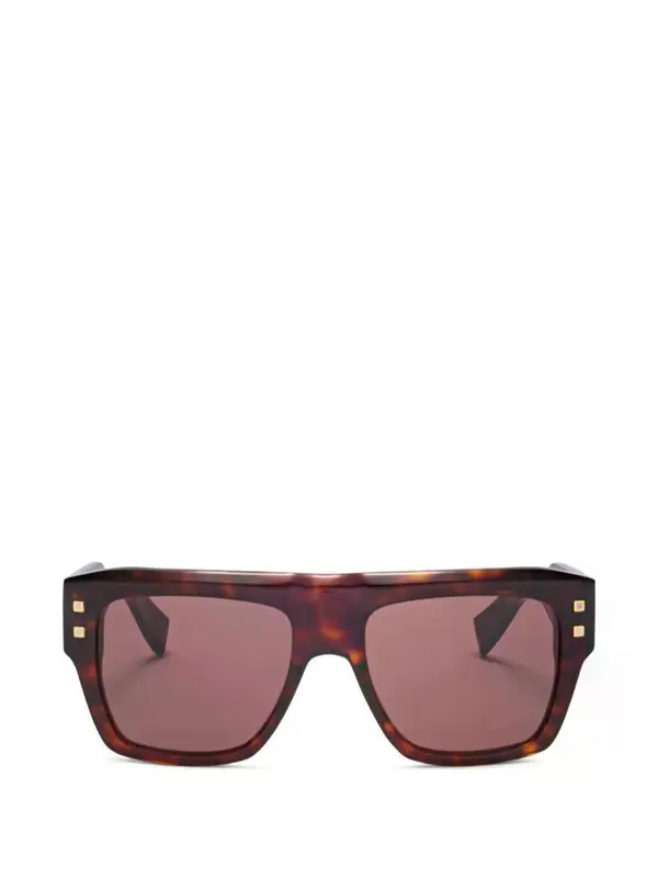Balmain Geometric Sunglasses - Brown