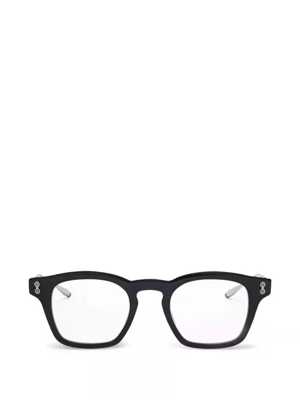 AKONI Wise Square-frame Glasses - Black