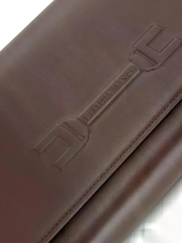 Elisabetta Franchi Leather Clutch - Brown