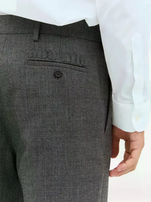 Miu Miu Logo-patch Trousers