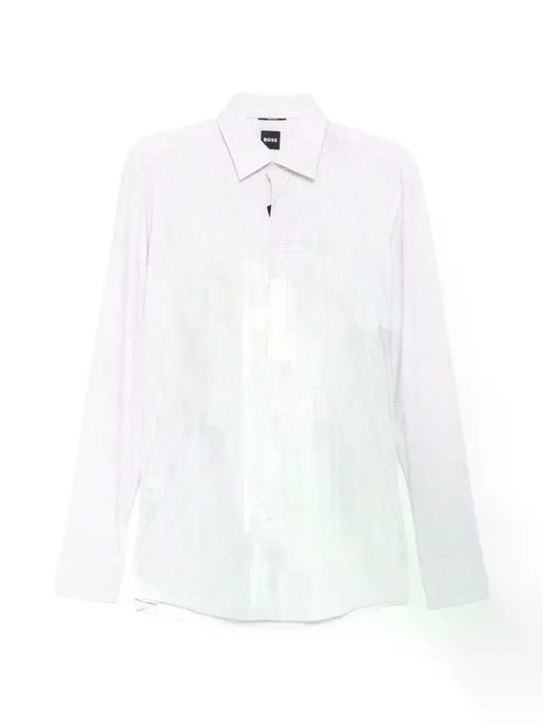 BOSS Geometric-print Shirt - White