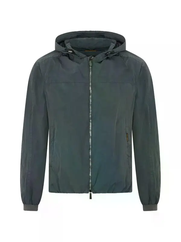 MOORER Hooded Zip Jacket - Blue