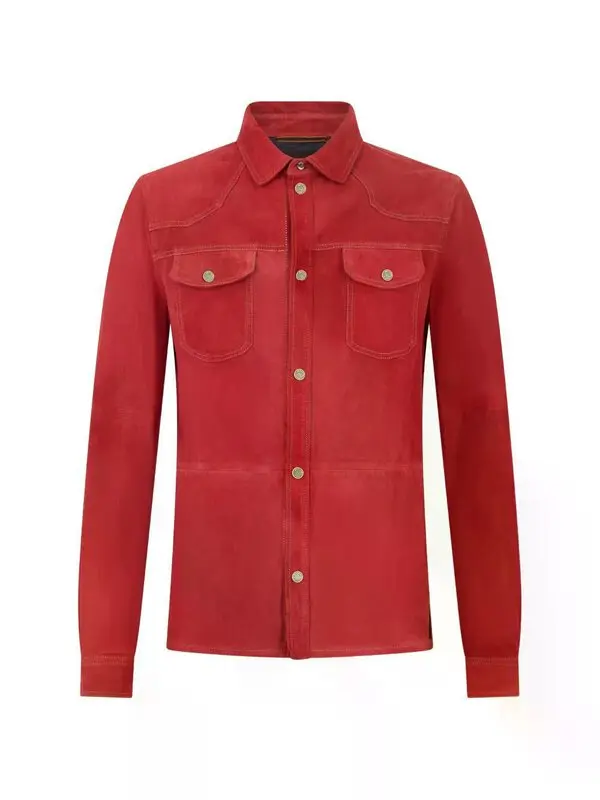 MOORER Flap-pocket Overshirt - Red