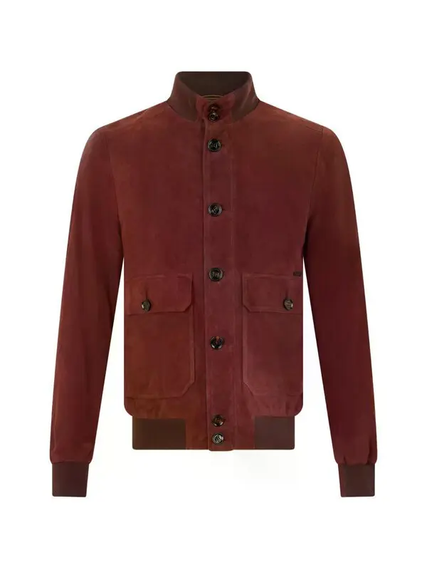 MOORER Pocket Bomber Jacket - Red