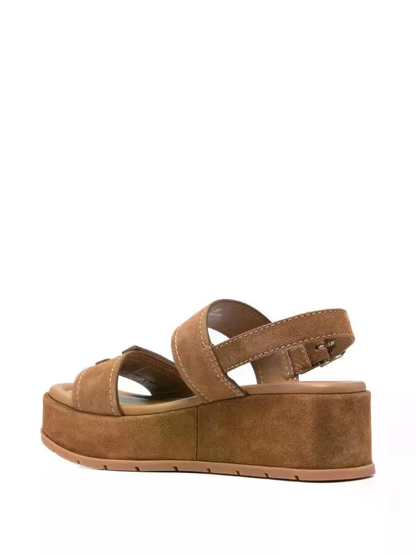 Hogan Buckle Strap Platform Sandals
