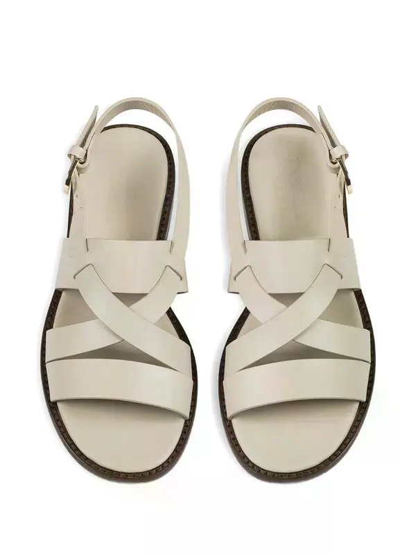 DOUCAL'S Multi-strap Leather Sandals - Neutrals