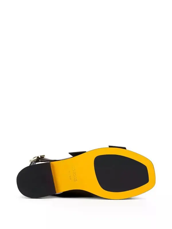 DOUCAL'S Leather Buckle Sandals - Brown