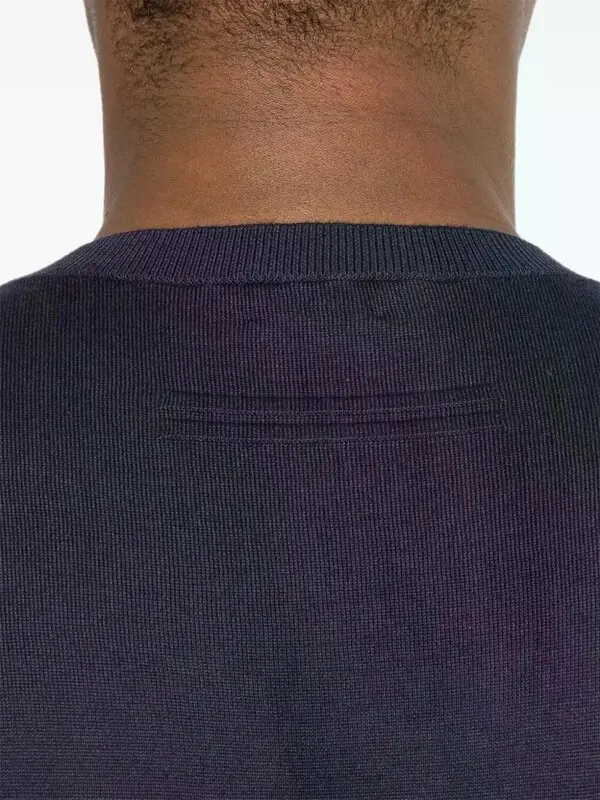 Zegna Short-sleeved Knitted T-shirt - Blue