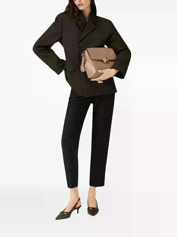 Furla Domus S Leather Shoulder Bag - Neutrals