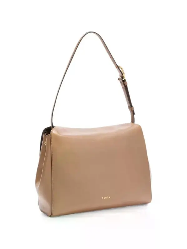 Furla Domus S Leather Shoulder Bag - Neutrals