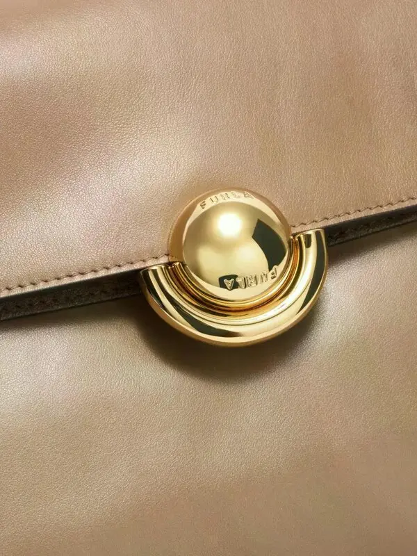 Furla Domus S Leather Shoulder Bag - Neutrals
