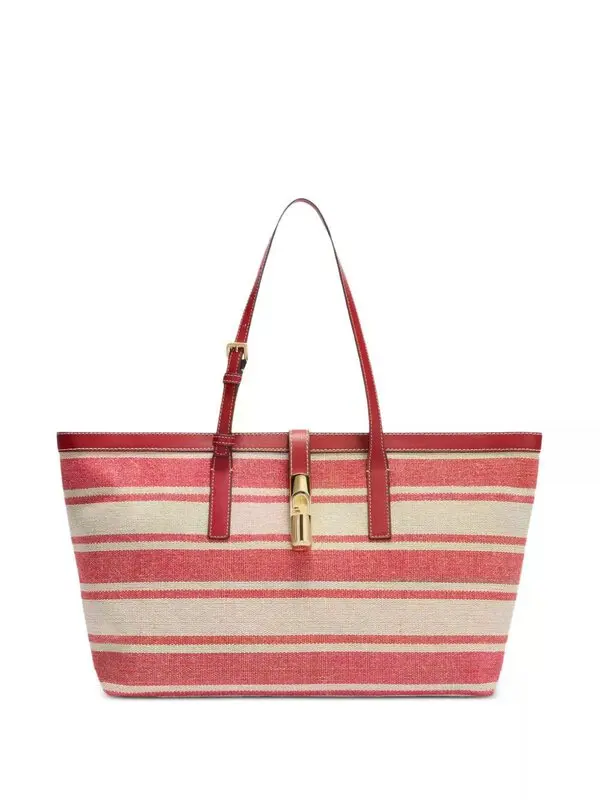 Furla Striped Tote Bag - Red
