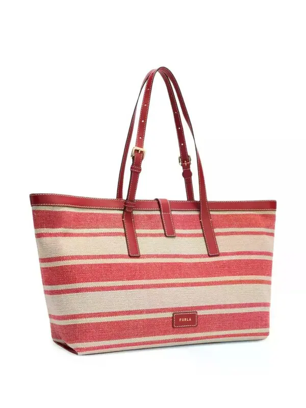 Furla Striped Tote Bag - Red