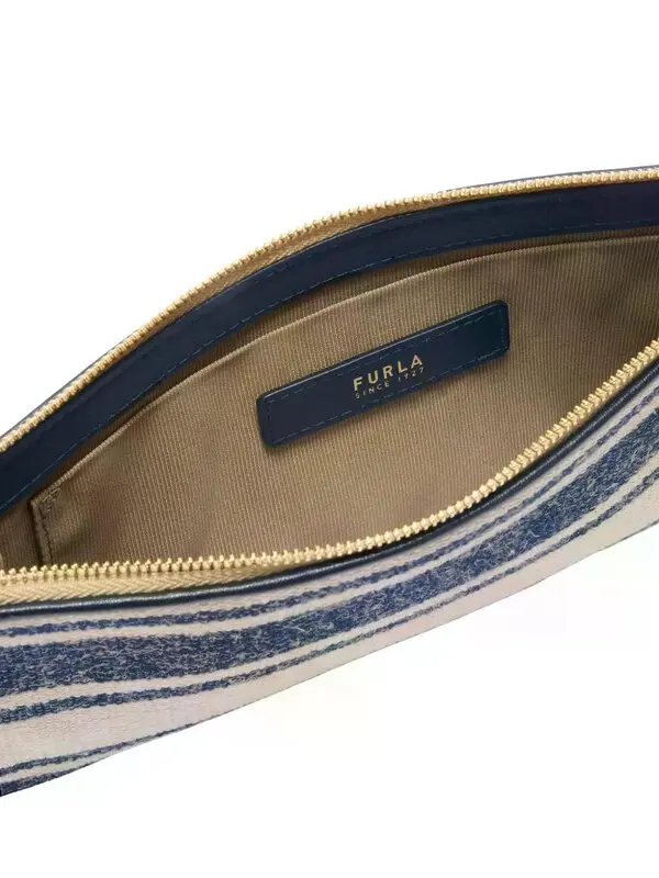 Furla Iride Striped Clutch - Blue