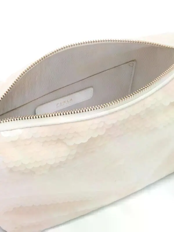 Furla Tonie Sequin Shoulder Bag - Neutrals