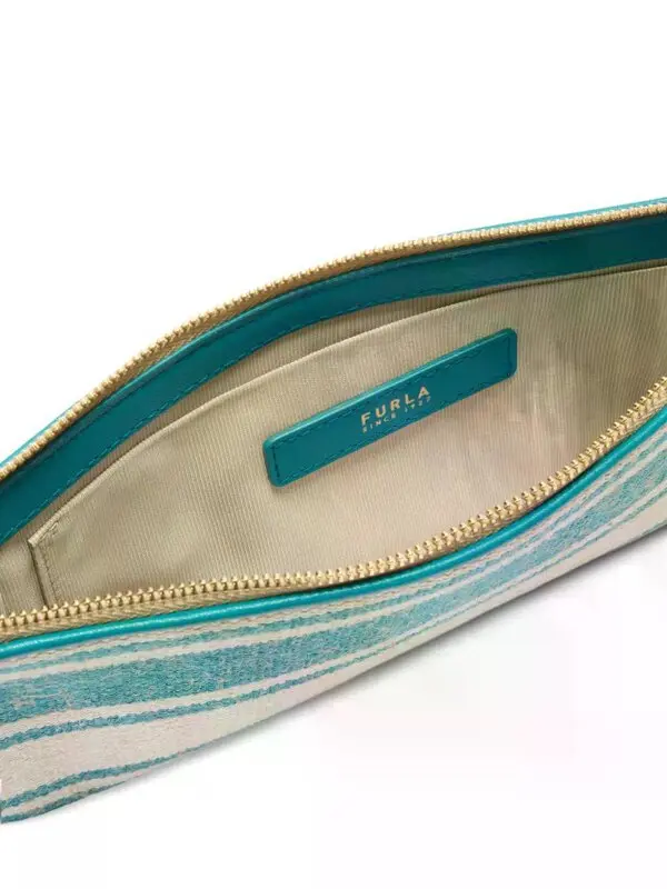 Furla Iride Striped Clutch - Blue