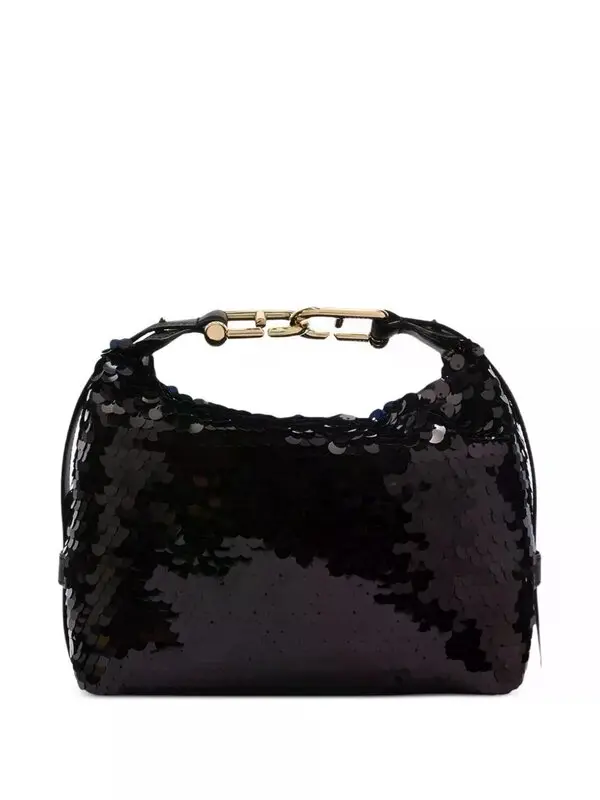 Furla Tonie Sequin Shoulder Bag - Black