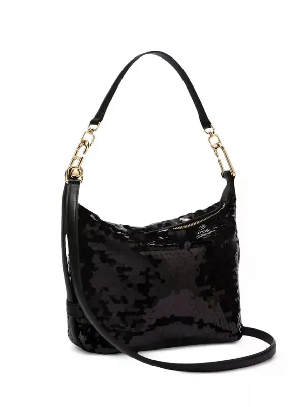 Furla Tonie Sequin Shoulder Bag - Black