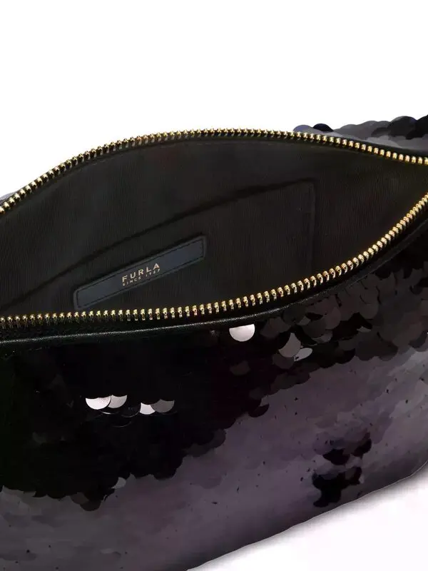Furla Tonie Sequin Shoulder Bag - Black