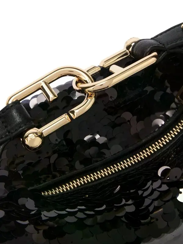 Furla Tonie Sequin Shoulder Bag - Black