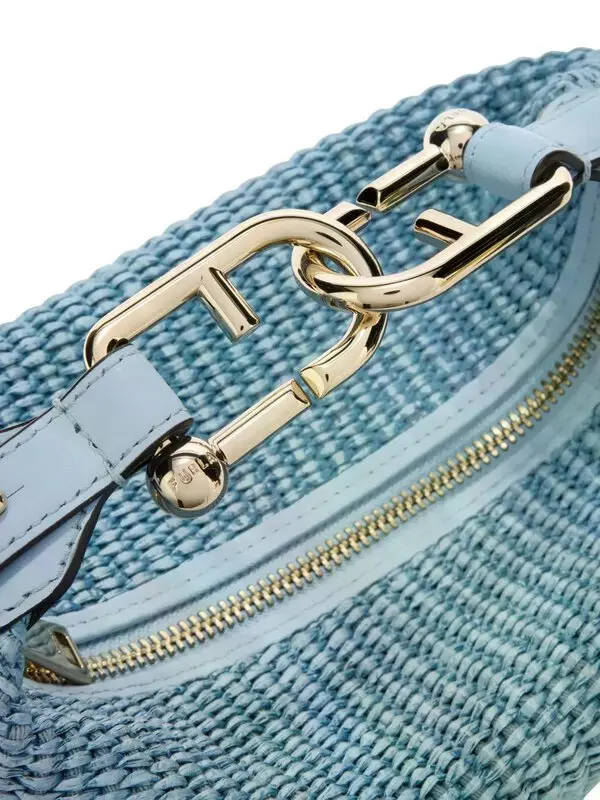 Furla Tonie Woven Shoulder Bag - Blue
