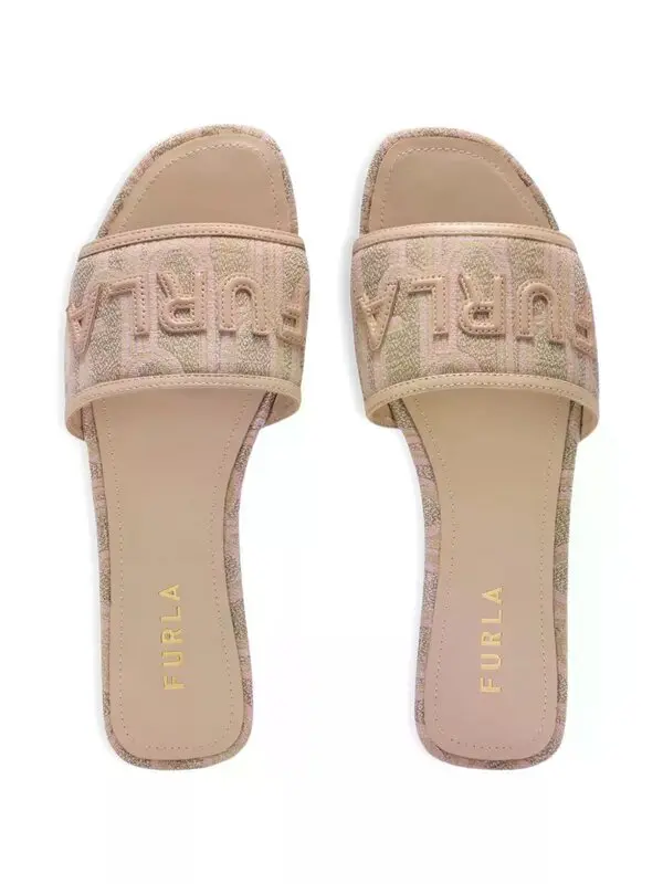 Furla Logo Sandals - Pink