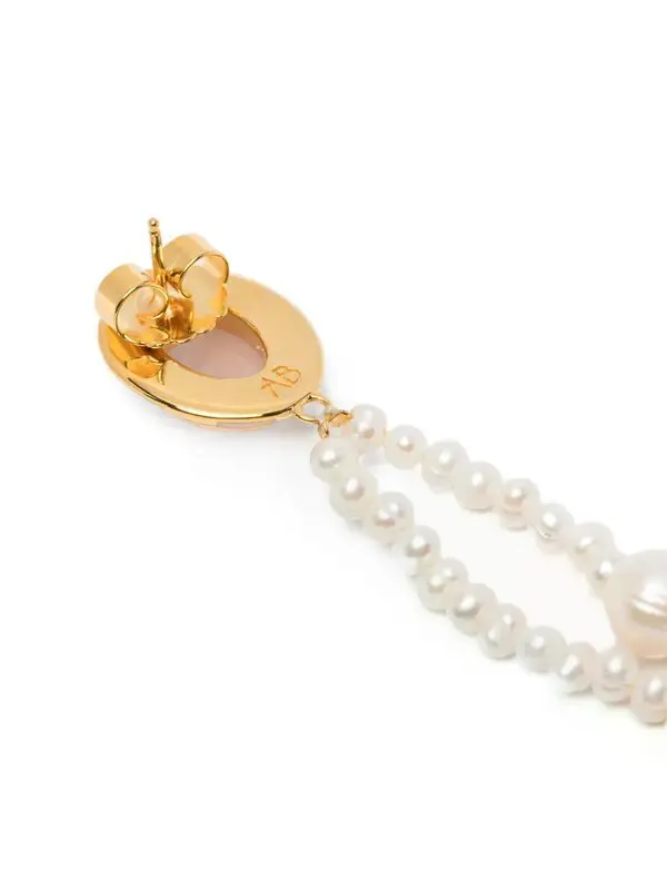 AURÉLIE BIDERMANN Mirasol Oval Drop Pearl Earrings