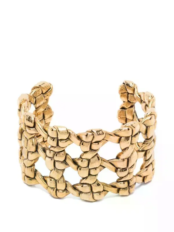 AURÉLIE BIDERMANN Maddock Woven Cuff Bracelet - Gold