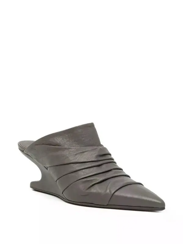 Rick Owens 60mm Cantilever 6 Sharp Sabot Mules - Brown
