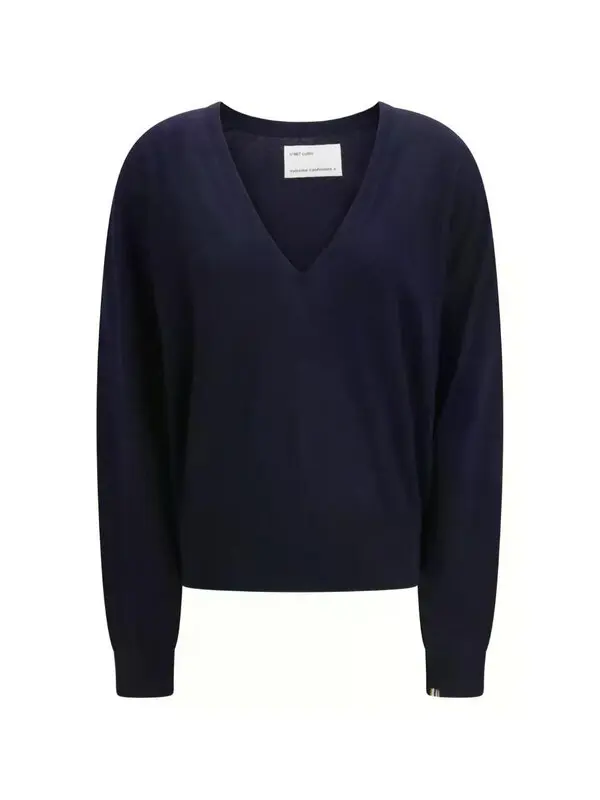 Extreme Cashmere V-neck Long Sleeve Sweater - Blue