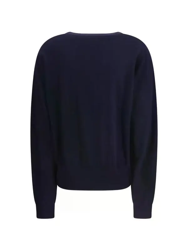 Extreme Cashmere V-neck Long Sleeve Sweater - Blue