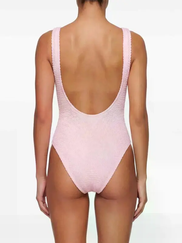 PARAMIDONNA Romana Seersucker One Piece Swimsuit - Pink