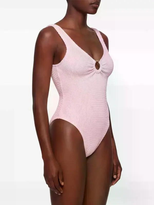 PARAMIDONNA Romana Seersucker One Piece Swimsuit - Pink