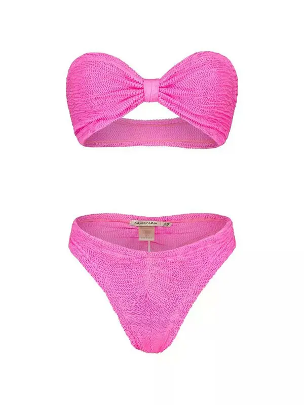 PARAMIDONNA Textured Knot Bikini - Pink