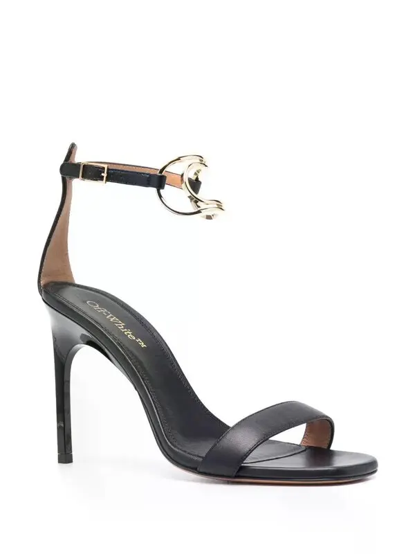 Off-White Pop Paperclip 105mm Leather Sandals